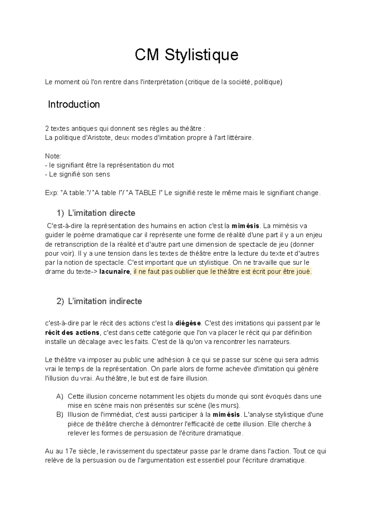 Stylistique - CM Stylistique Le moment où l'on rentre dans l ...