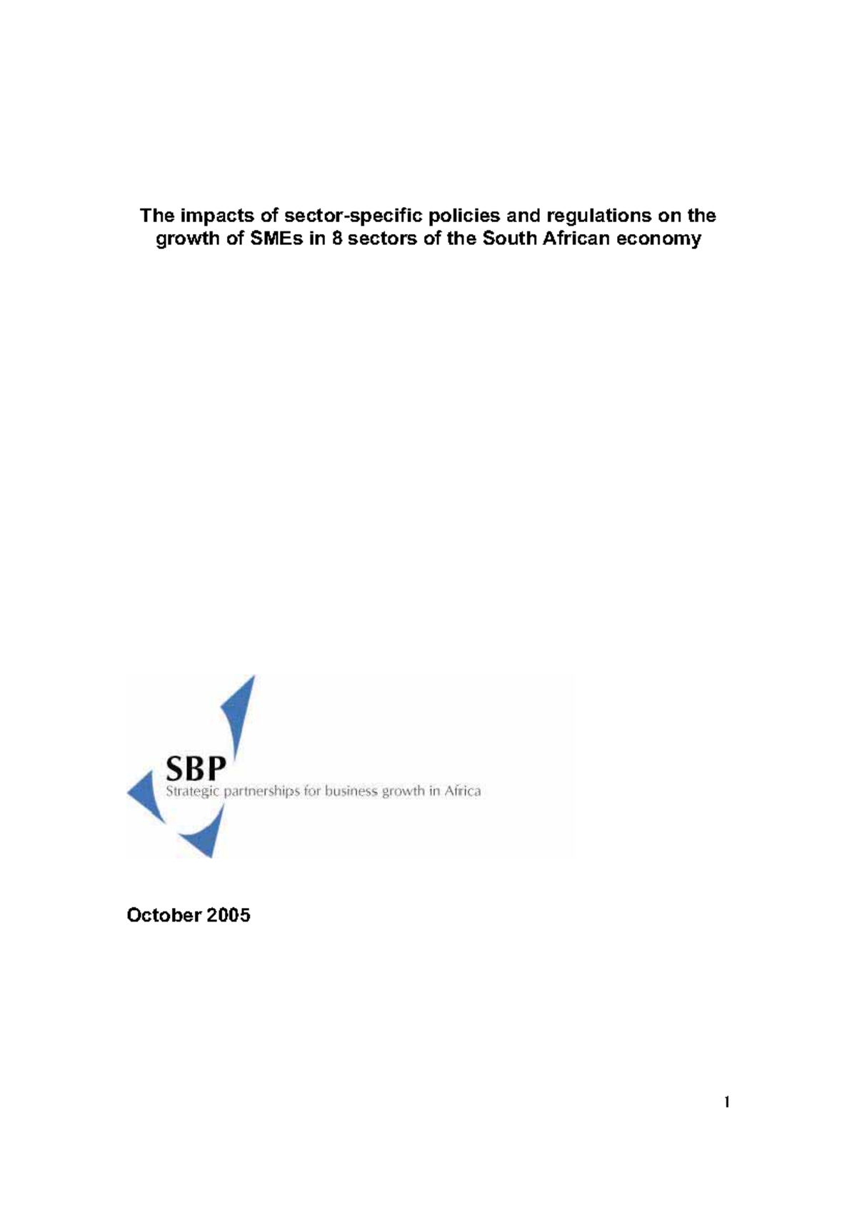 Legislation - Example - The impacts of sector-specific policies and ...