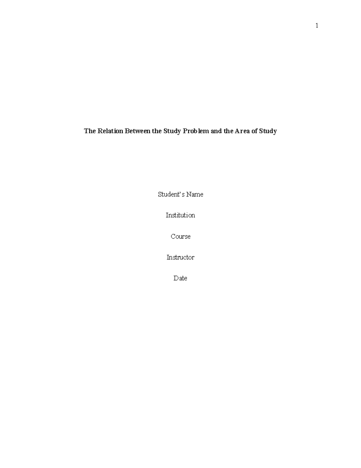 Identifying a research problem - The Relation Between the Study Problem ...