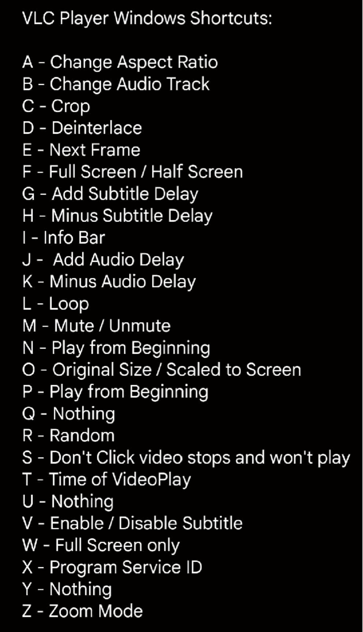 VLC Player Shortcuts - Cbshfgkfjf - VLCPlayer Windows Shortcuts: A ...