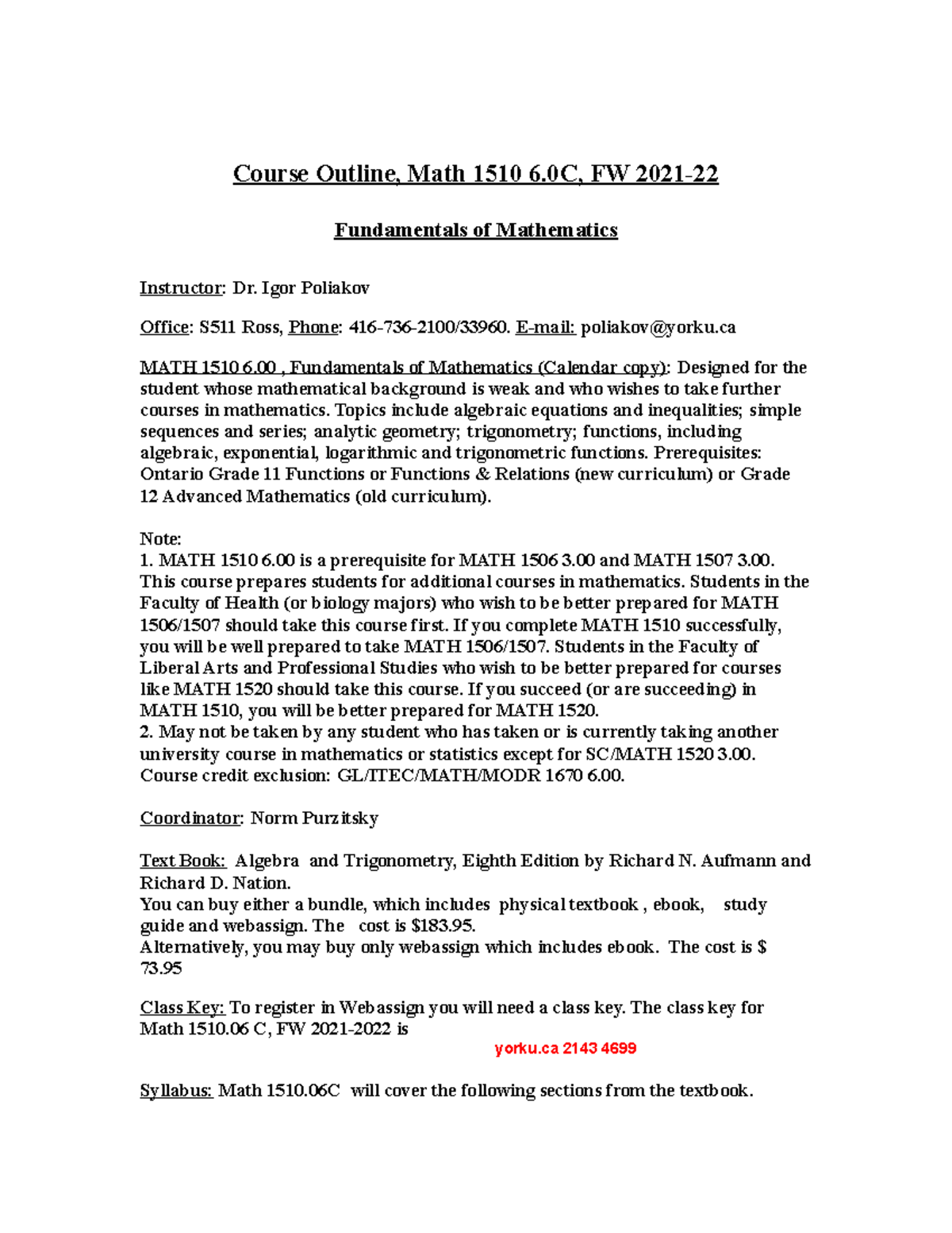 Course Outline Math 1510 - MODR 1770 - NYU - Studocu