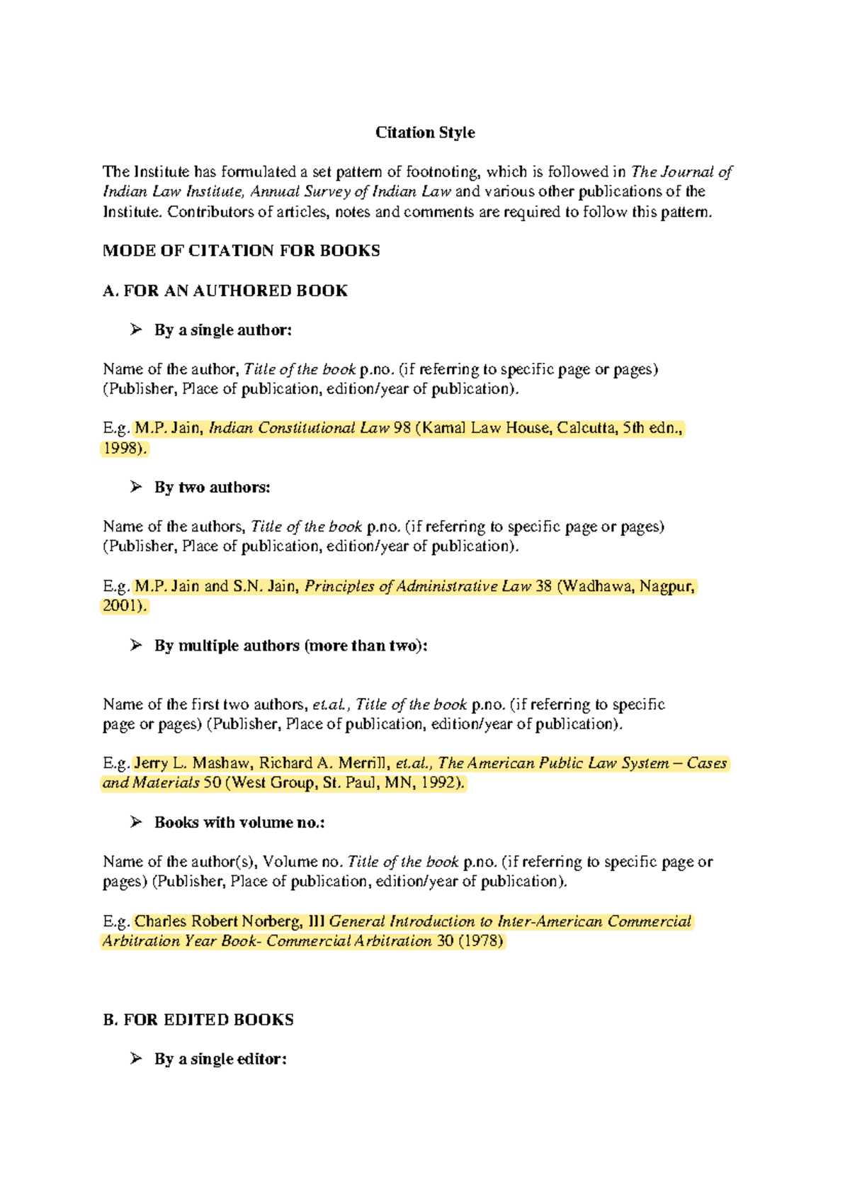 Citation styles - citing an article - Citation Style The Institute has ...