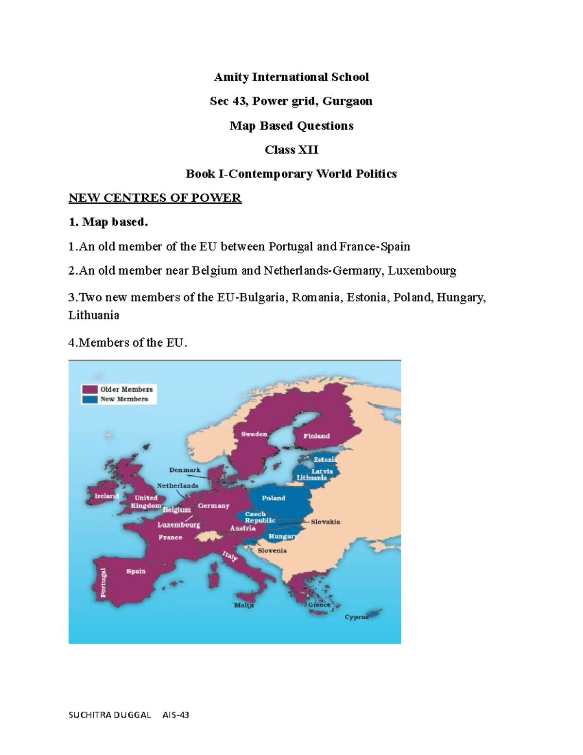 MAP WORK BOOK I POL SC - map work cbse - Political Science - Amity ...