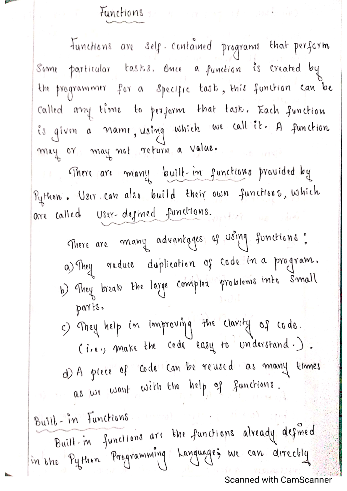Function-introduction & built-in functions - Bsc. Computer science ...