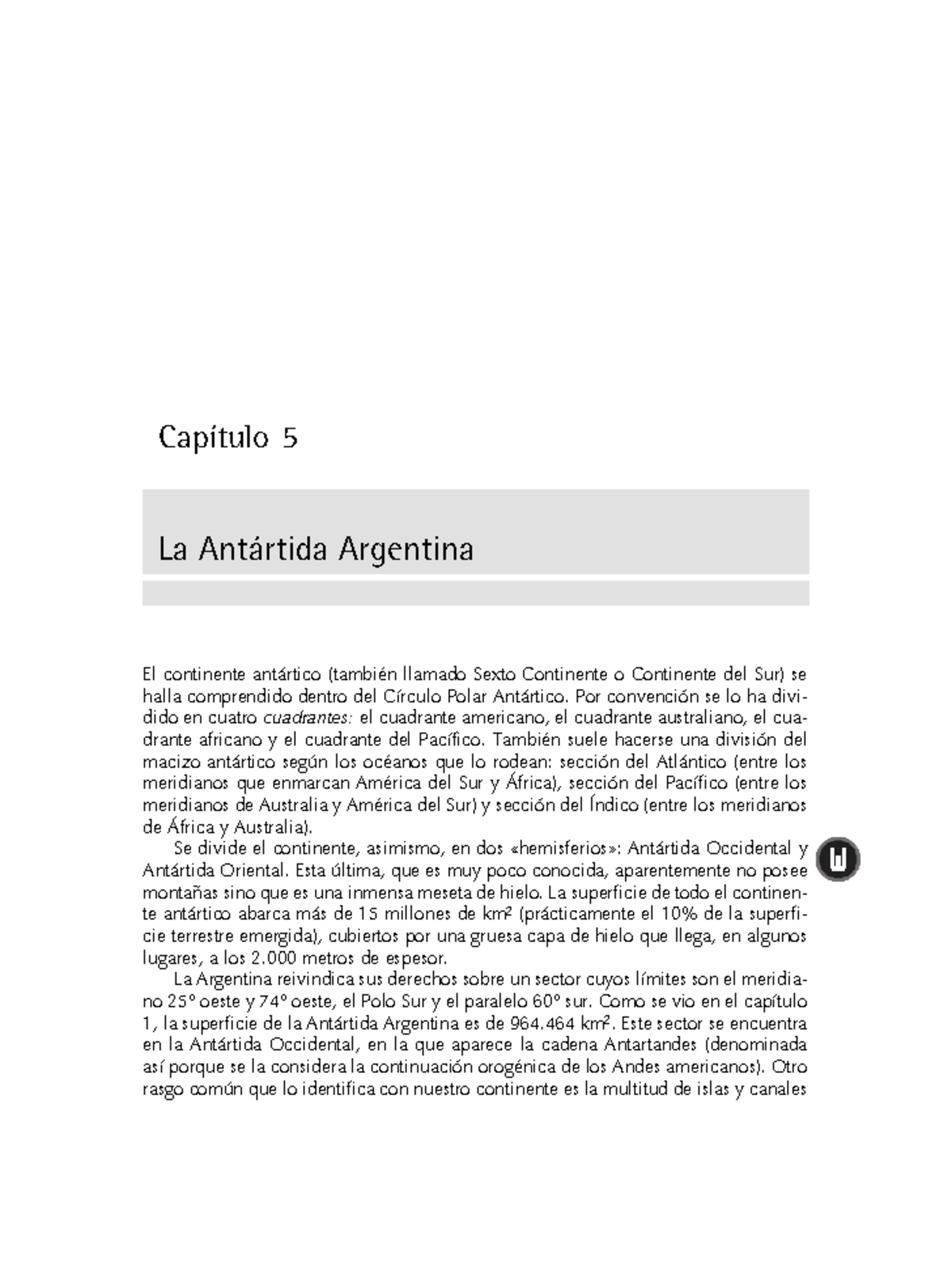 Carlevari-CAP 5- Antartida - Ca pítulo 5 La Antártida Argentina El con ...