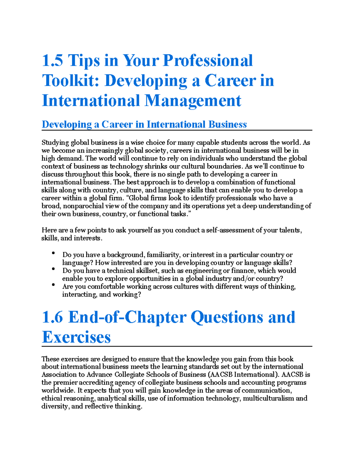 1.5 and Conclusion - Tips in Your Professional Toolkit - Developing a Career in International ...