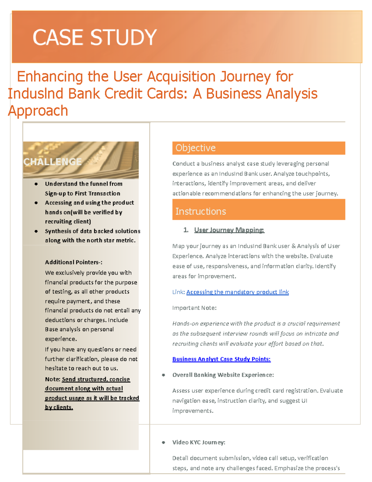 Business Analyst Ind - Case Study - Enhancing the User Acquisition ...