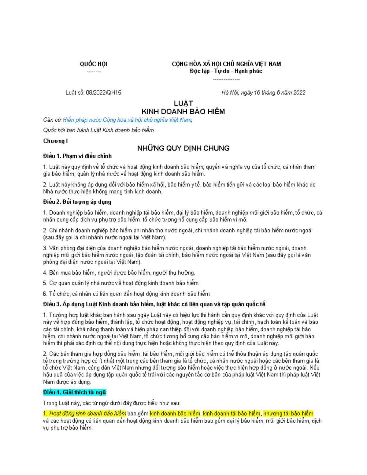 LUAT KDBH 2022 CÓ lưu ý - QUỐC HỘI - CỘNG HÒA XÃ HỘI CHỦ NGHĨA VIỆT NAM ...