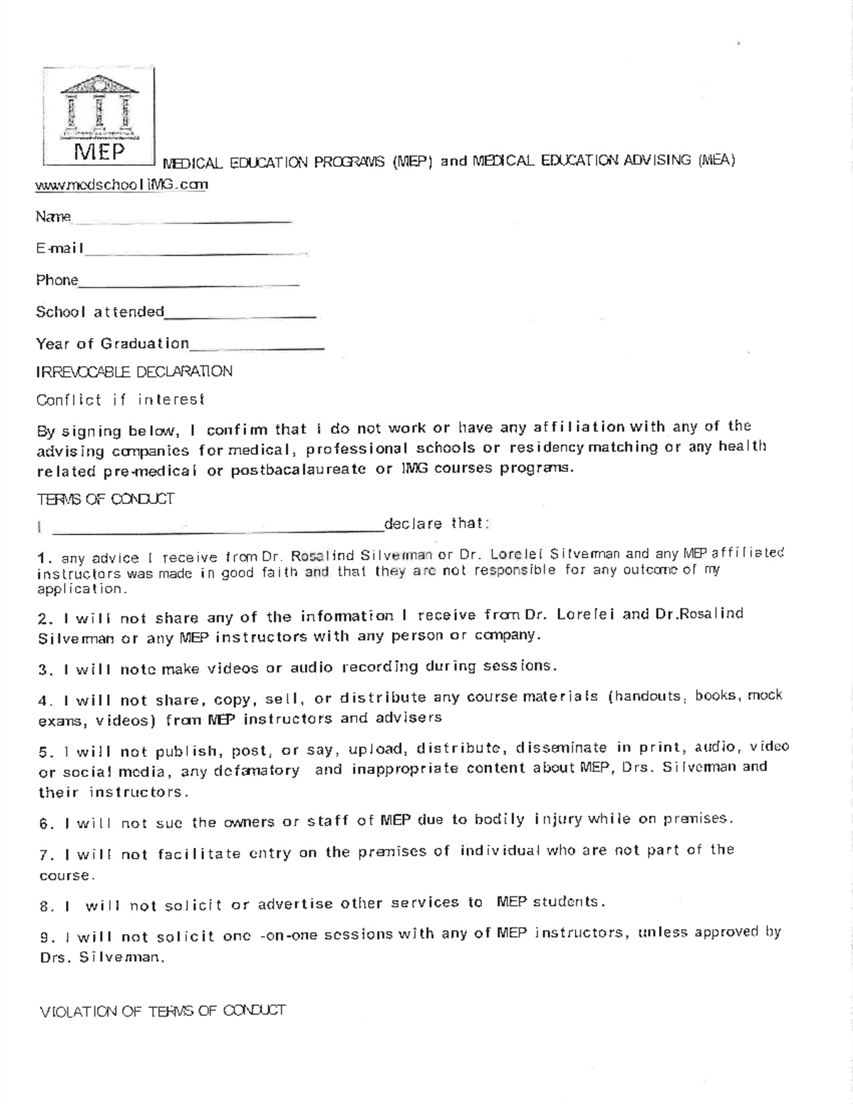 Application mep agreementlab - MEP MEDICAL EDUCATION PROGRAMS (MEP) and ...