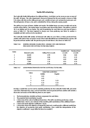 Problem Set 1 Problem 2- Dsimgts - Problem 2 a. Formulate the LP problem algebraically Let SR ...