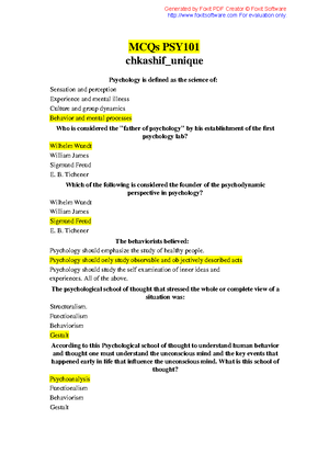 PSY101 Final Term Past Papers Mega File - PSY 101 Final Term Page 1 of ...
