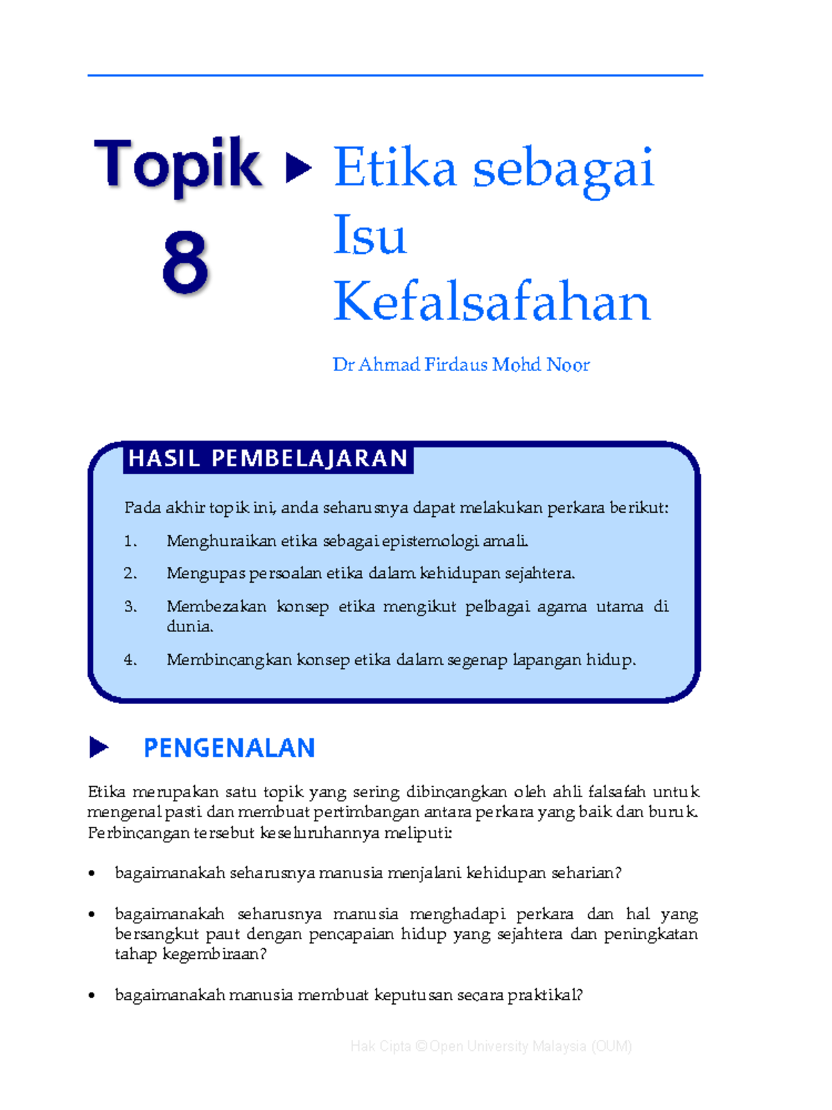12 MPU3192 T8 - Topik 8: Peranan Etika dan Peradaban dalam Mendukung ...