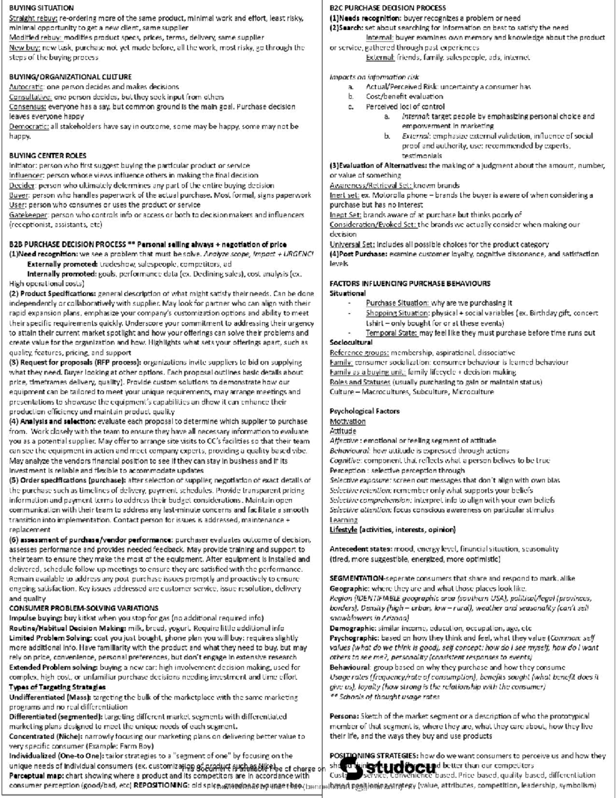 Midterm 1 cheatsheet - MOS 2320 - Studocu
