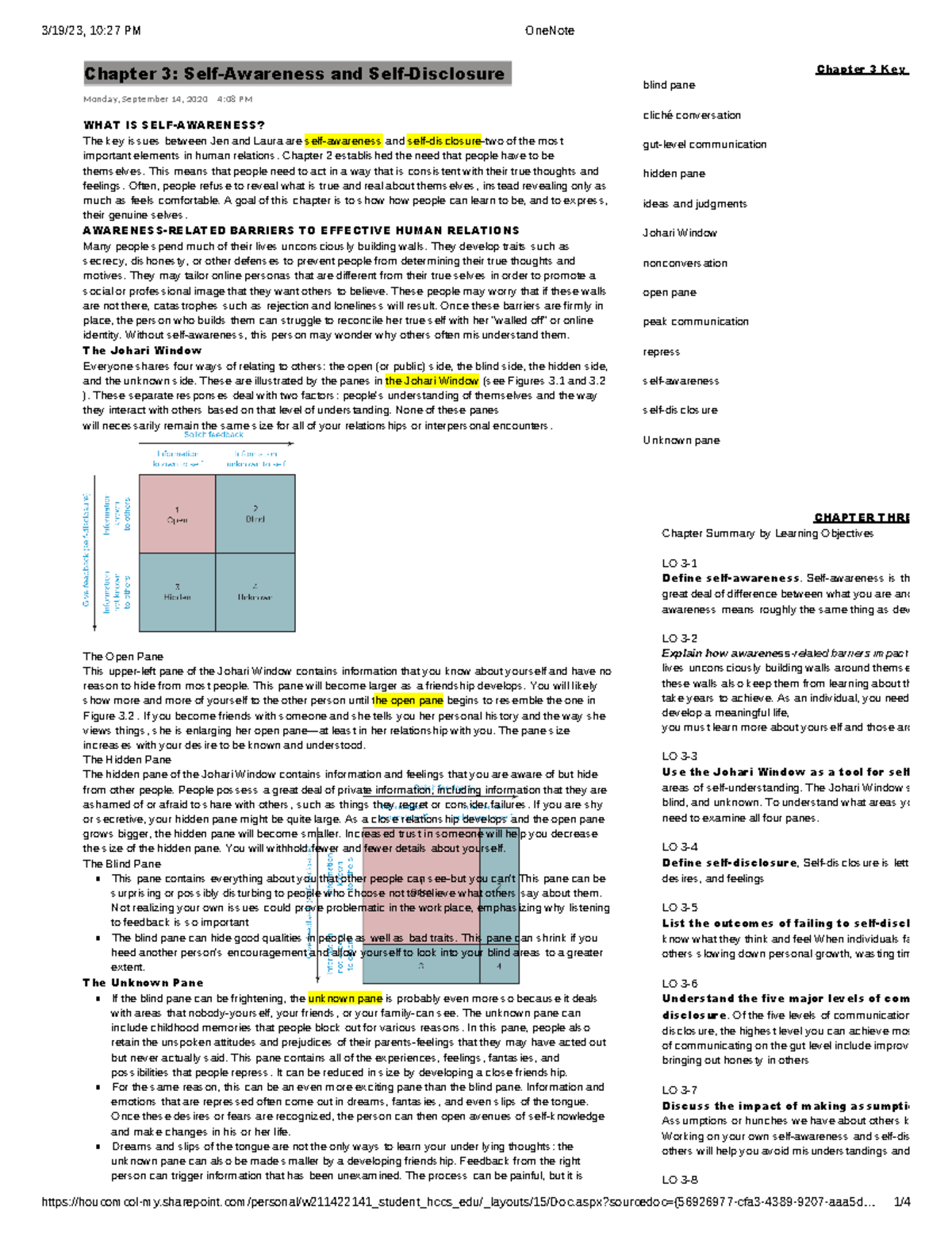 Chapter 3 Self-Awareness and Self-Disclosure - Chapter 3: Self ...