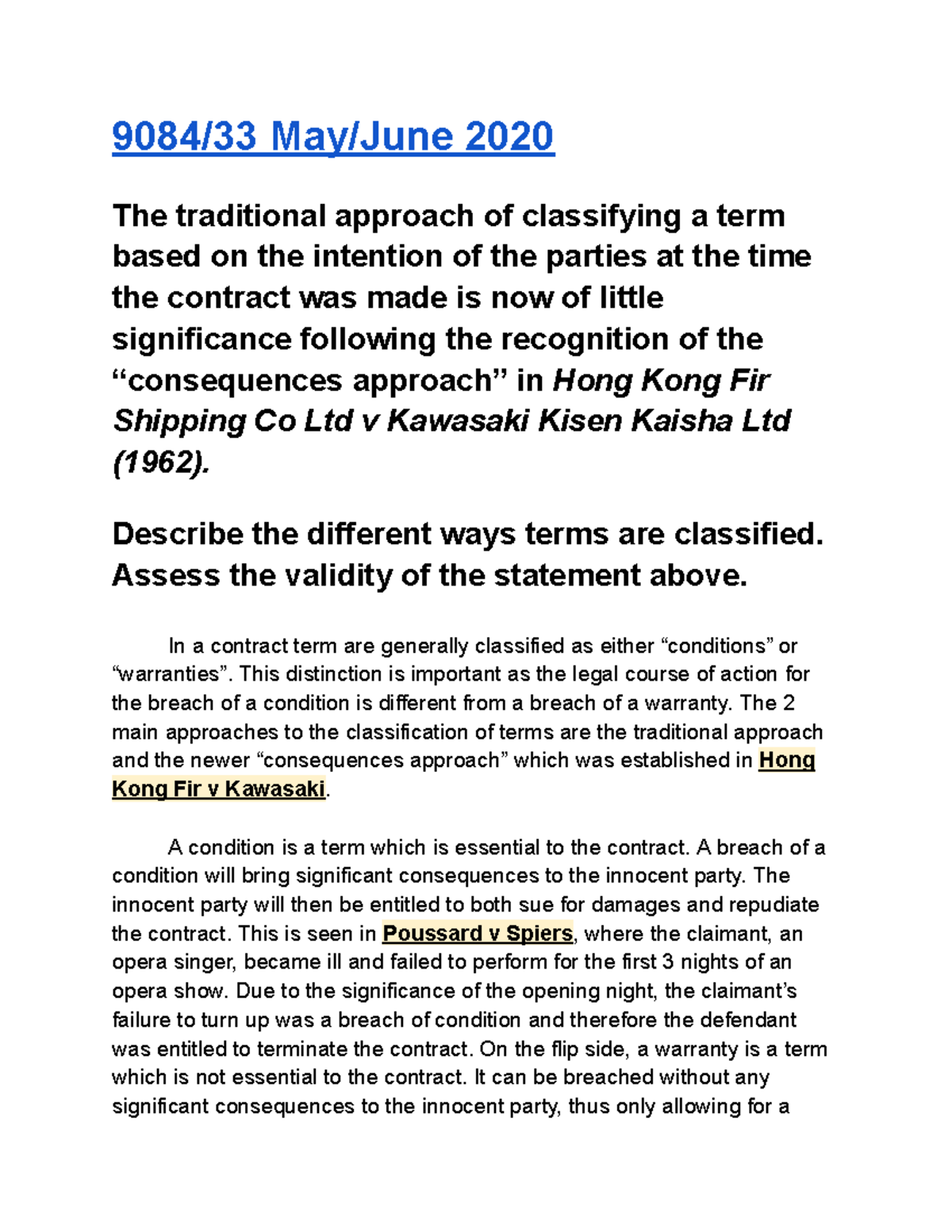 Classification of Terms - 9084/33 May/June 2020 - 9084/33 May/June 2020 ...