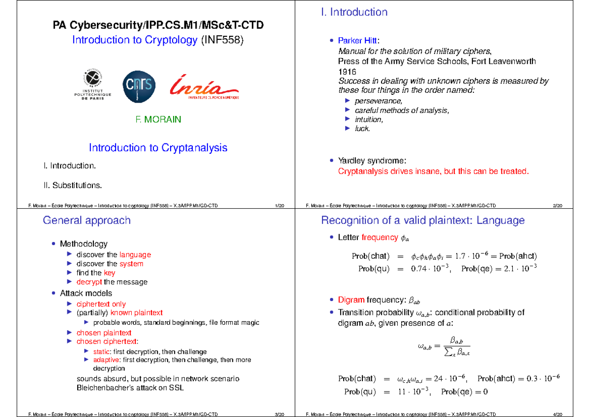 En-cryptanalysex 4 - crypto-analysis - PA Cybersecurity/IPP.CS/MSc&T ...