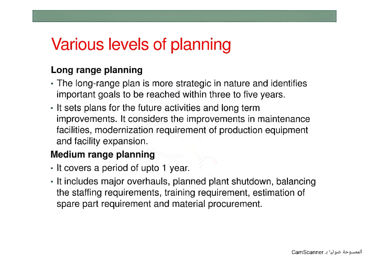P11 - Maintenance management - Studocu
