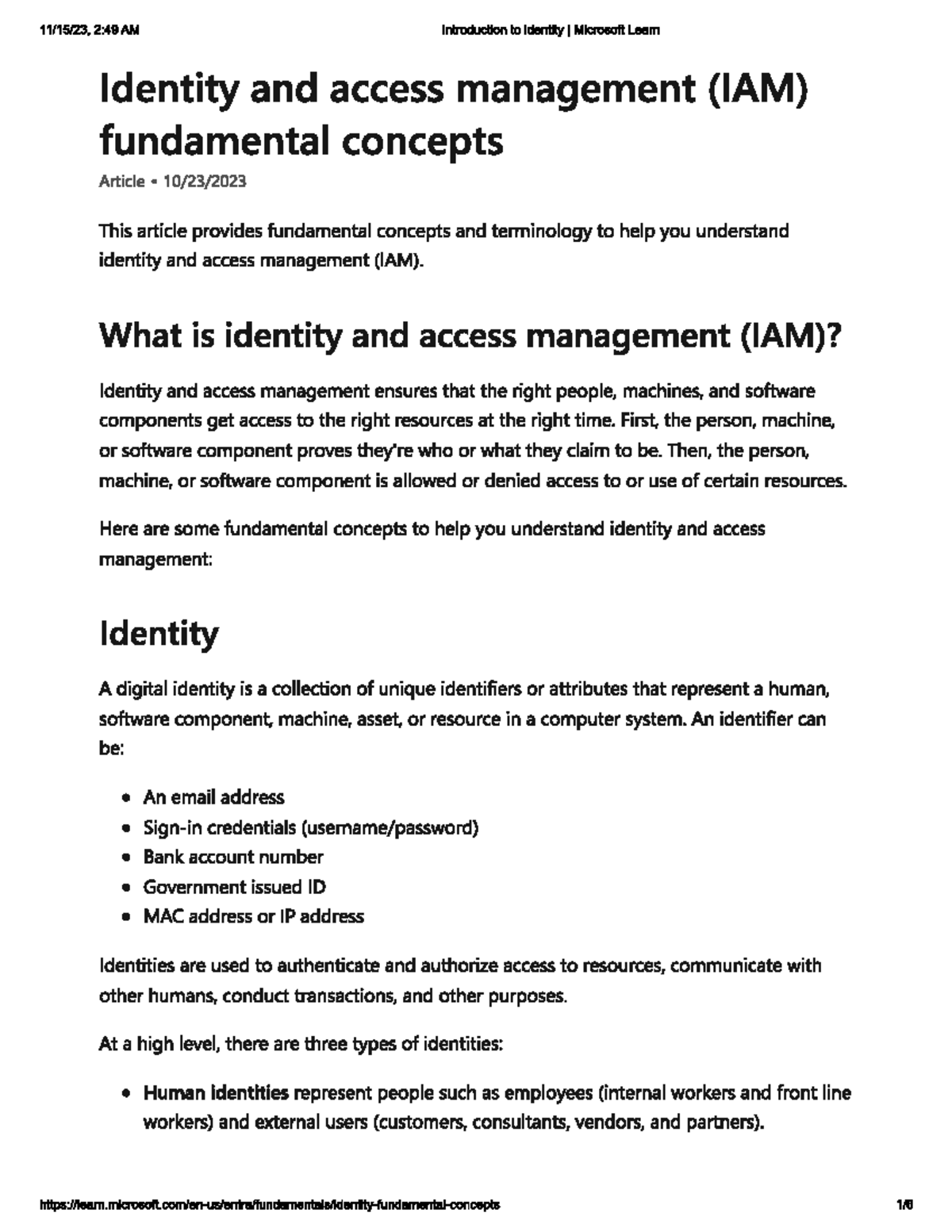 Identity and access management - SEC290 - Studocu