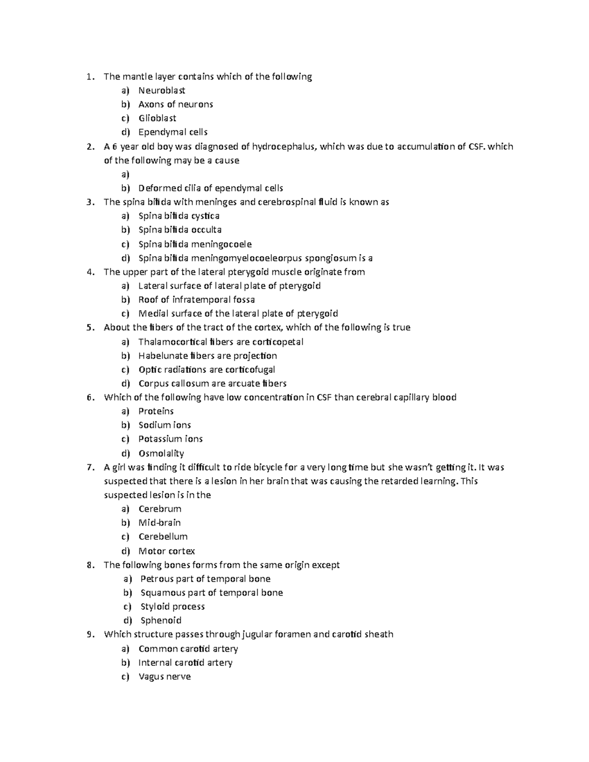 Mid-module exams - MCQ - The mantle layer contains which of the ...