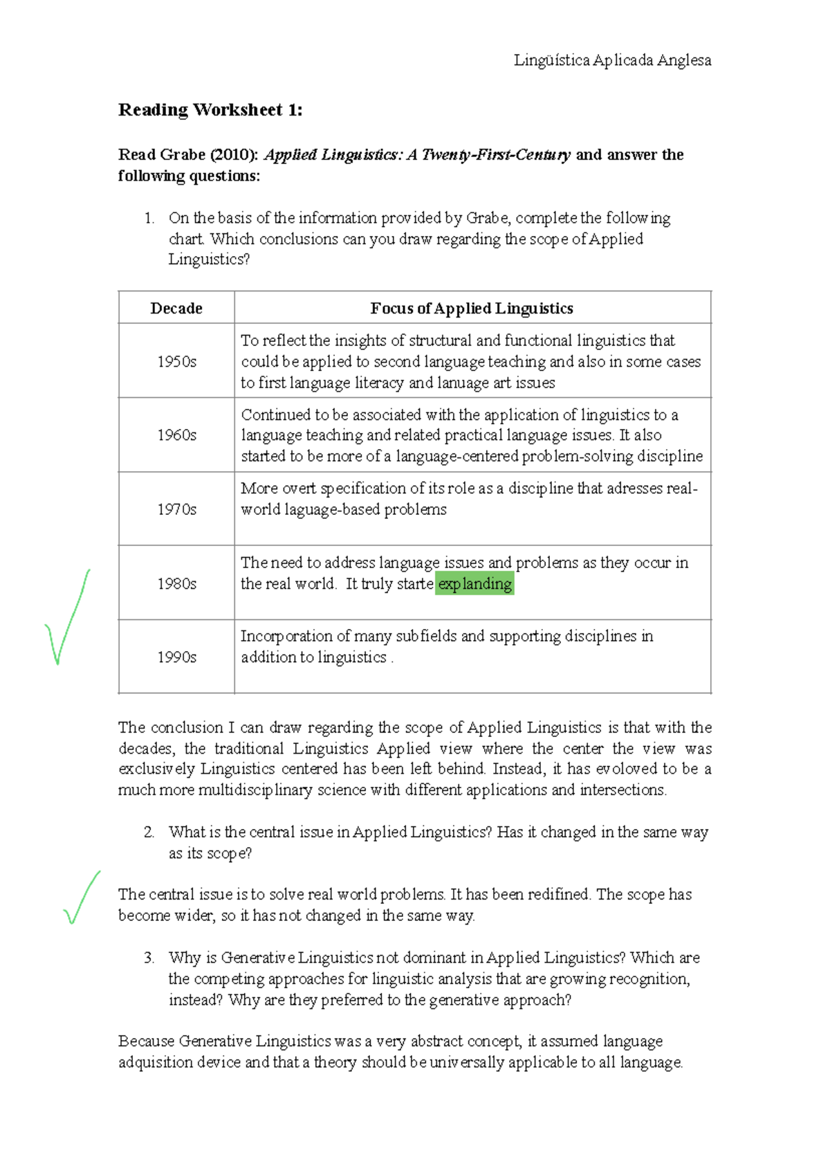 Reading Worksheet 1 Grabe (2010 ) 2 - Lingüística Aplicada Anglesa ...