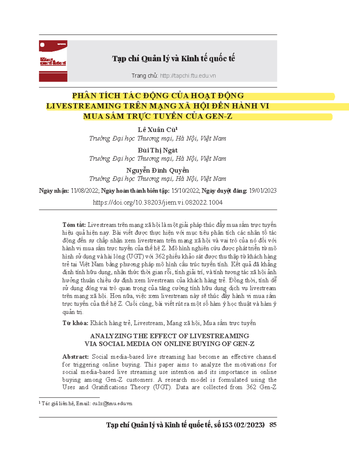 Livestream - Vvcvc - PHÂN TÍCH TÁC ĐỘNG CỦA HOẠT ĐỘNG LIVESTREAMING ...