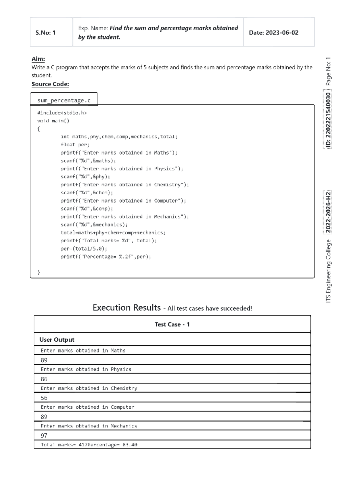 dst lab record 2023-24 - B.tech - Studocu