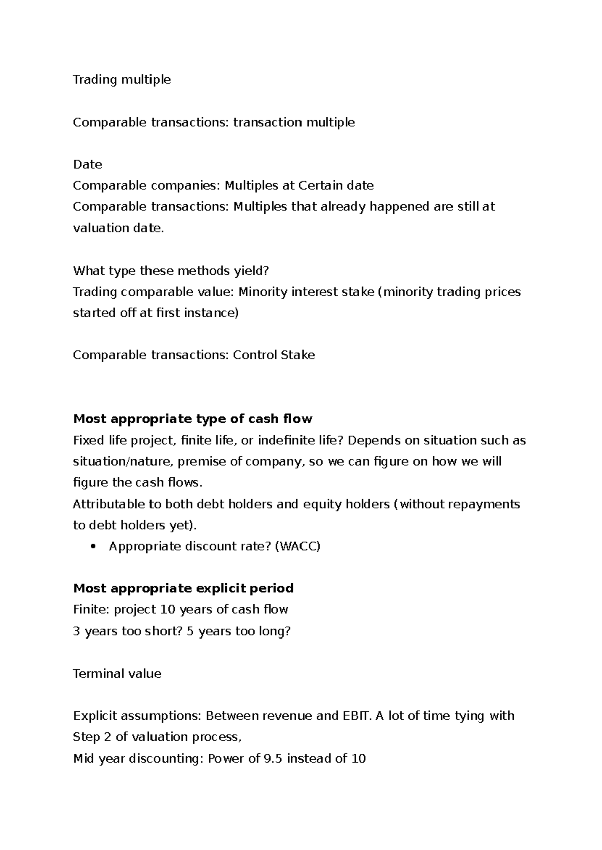 SU4 ACC408 Notes - Summary Financial Statement Analysis and Valuation ...