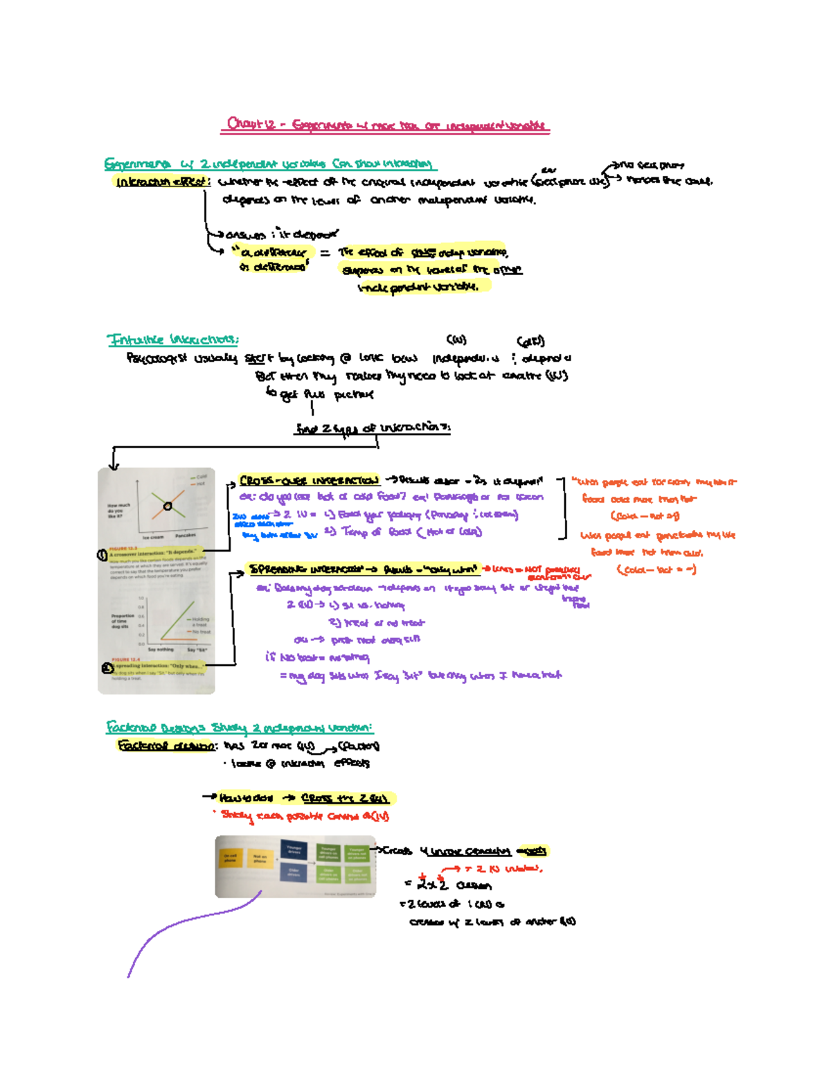 Chapter 12- Experiments with more than one independent variable - Chapt ...