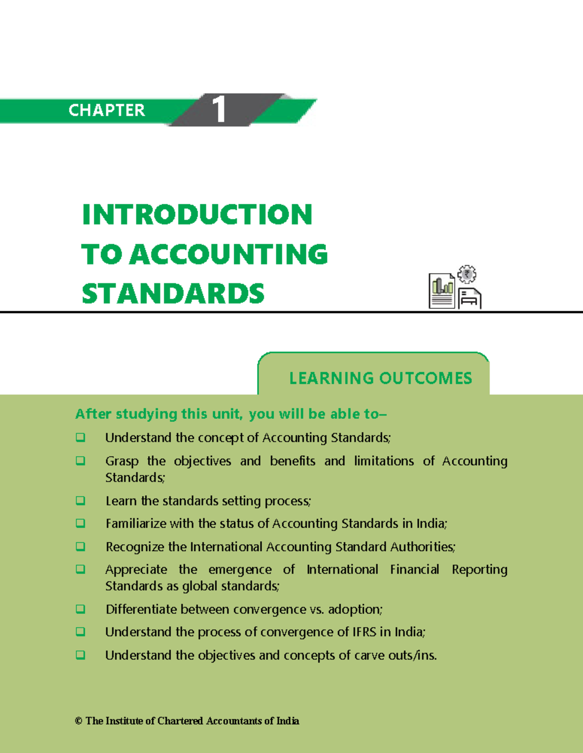 Introduction to Accounting Standards 7i WCu HN - 1. 1 LEARNING OUTCOMES ...