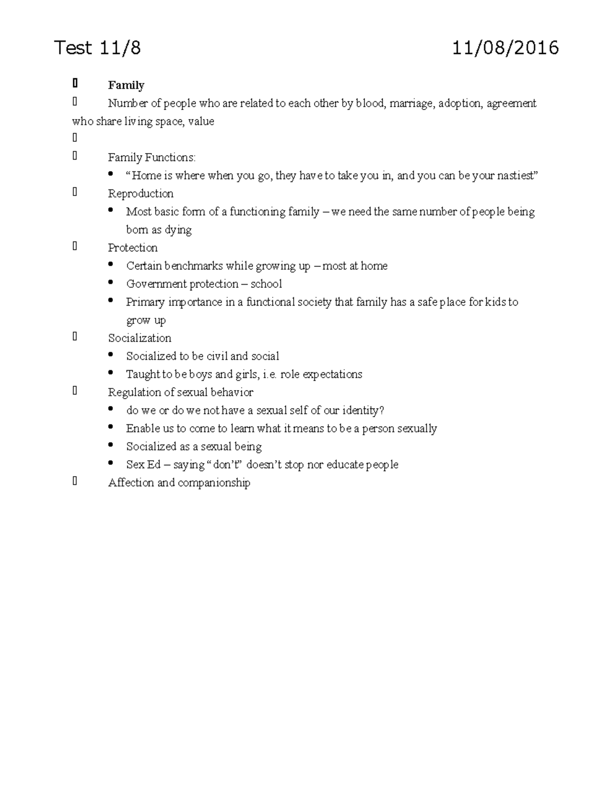 Family - Test Review - Test 11/8 11/08/ Family Number of people who are ...