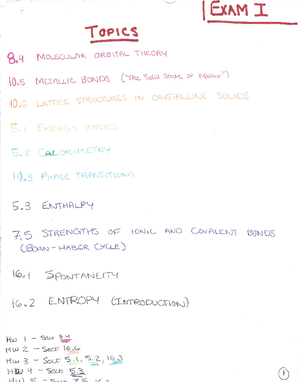 CHE107 Practice Exam 1 - Match each molecule with the strongest force of attraction between a ...