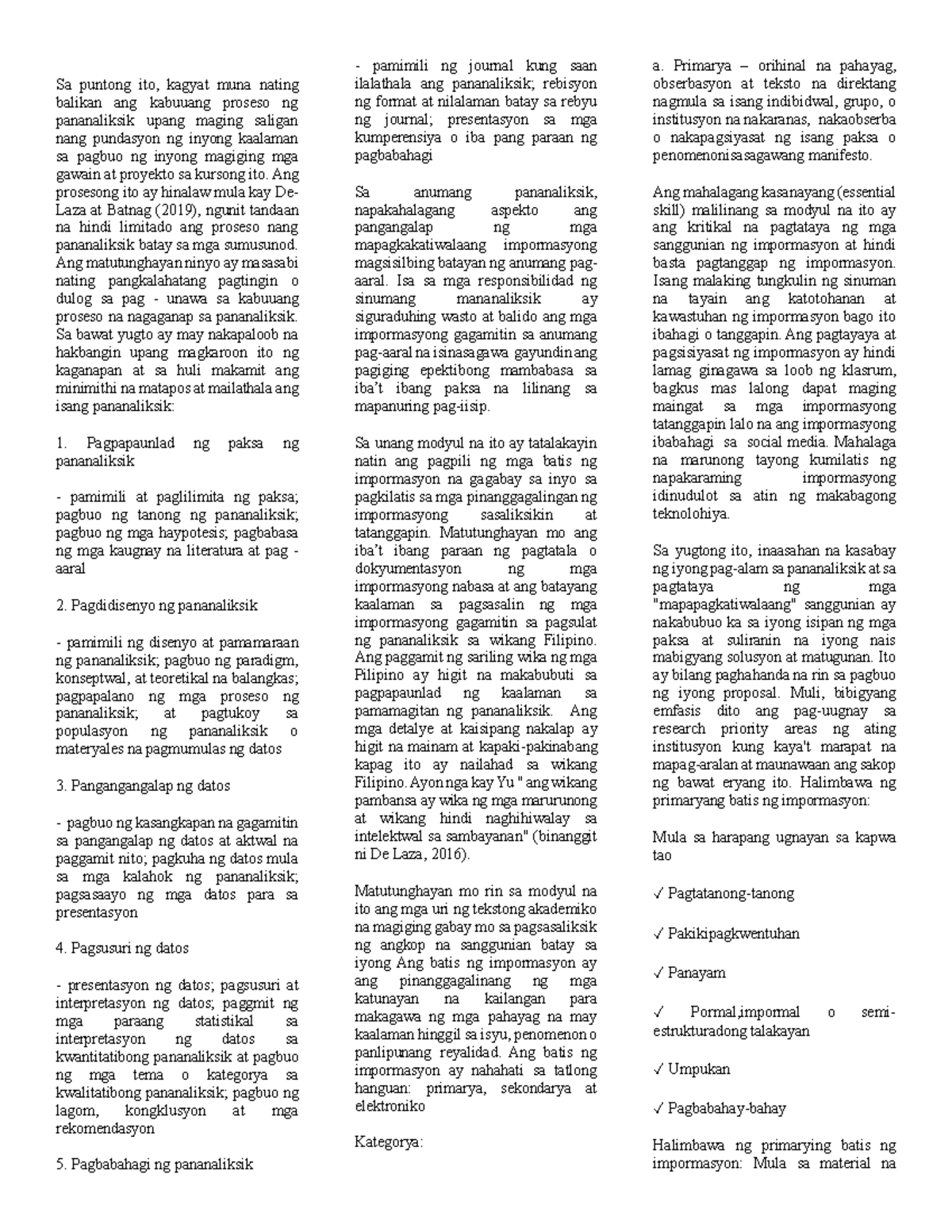 Disifil - Notes - Sa puntong ito, kagyat muna nating balikan ang ...