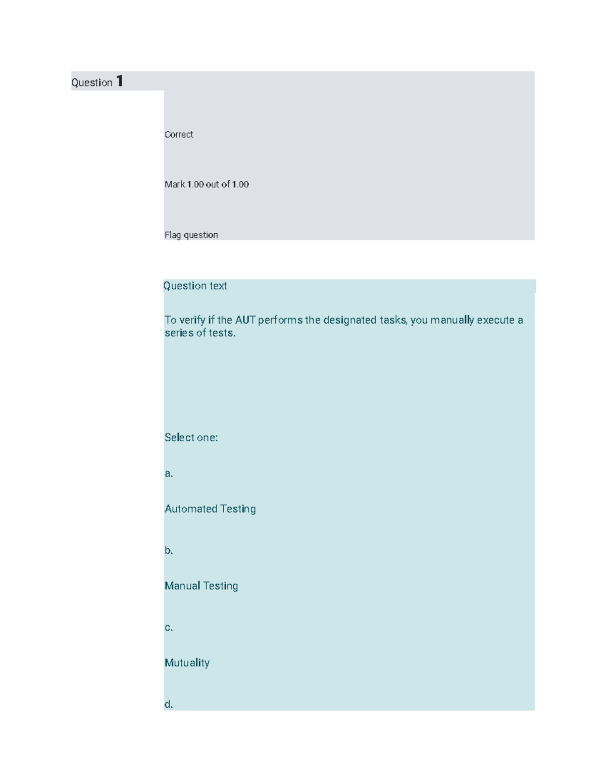 Untitled document - PQ1 PQ1 PQ1 - Question 1 Correct Mark 1 out of 1 ...