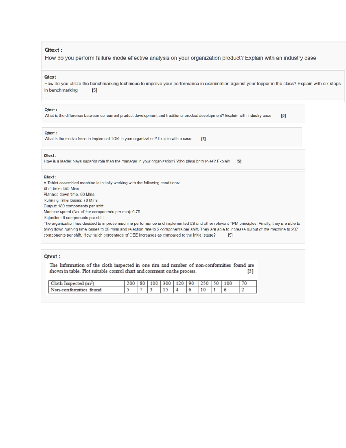 TQM - hjhkk - business as level - Q What is the difference between ...