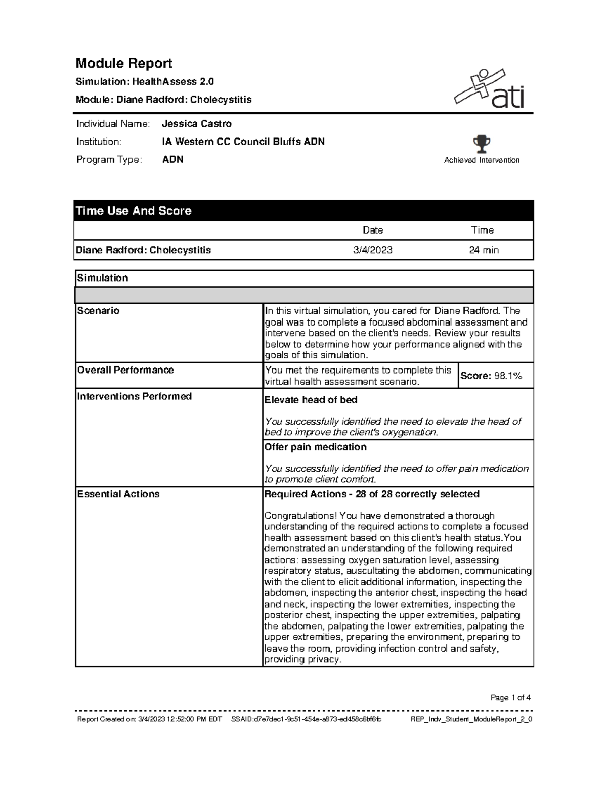 Report (27) - ATI stimulation module - Module Report Achieved ...