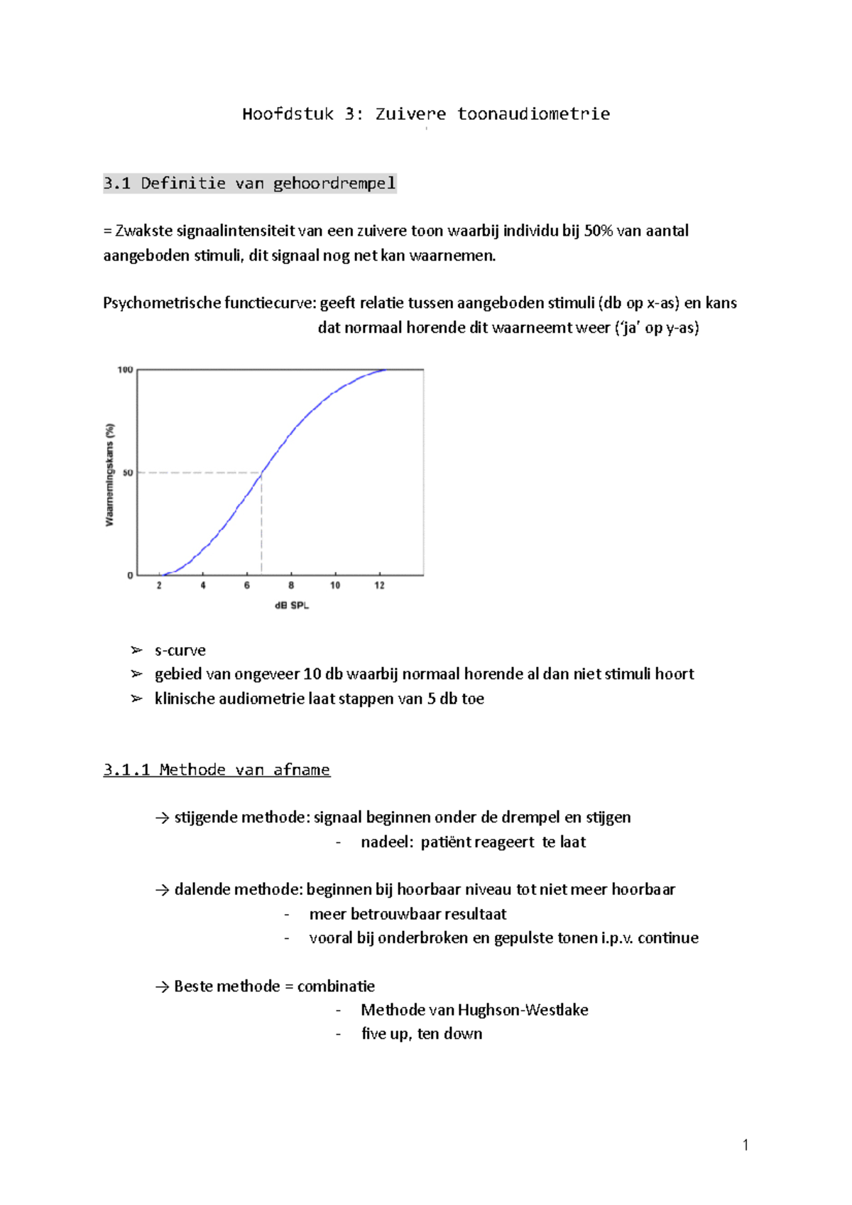 Diagnostiek Gehoor - samenvatting boeken notities - Hoofdstuk 3 ...