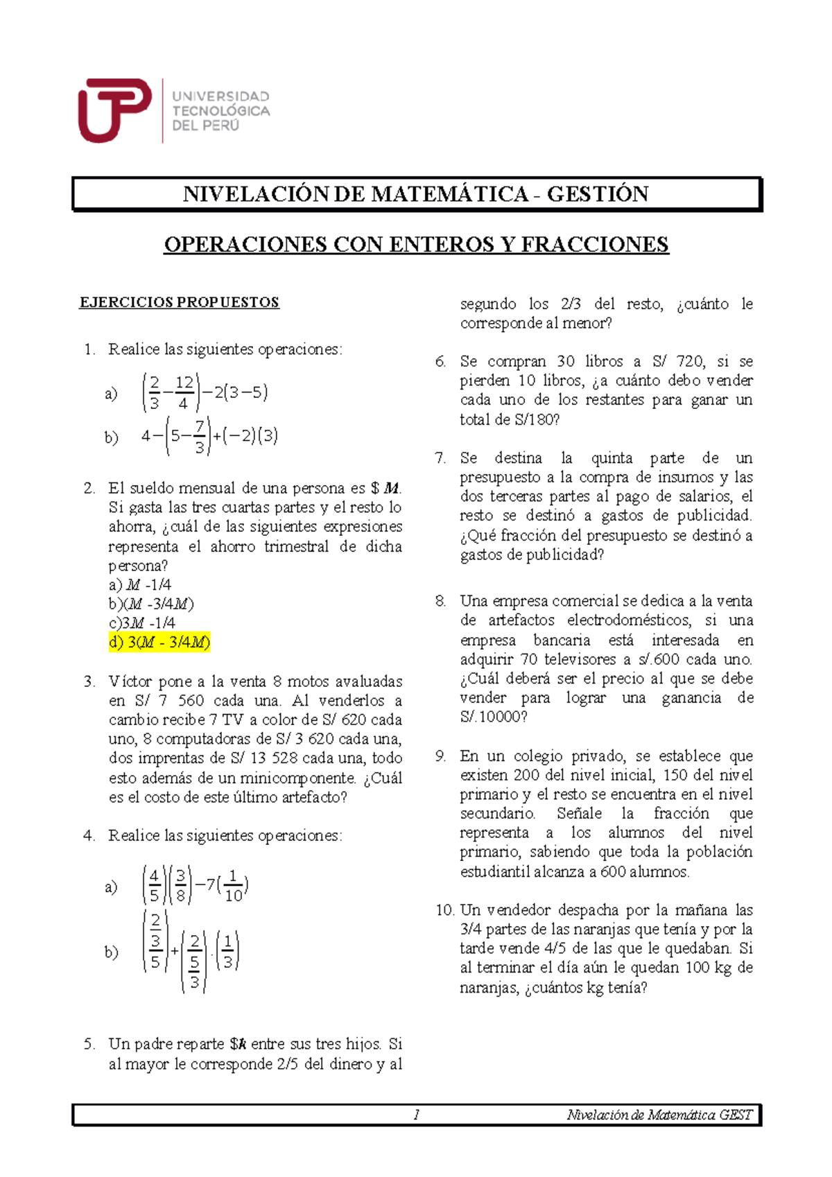 examen resuelto - NIVELACIÓN DE MATEMÁTICA - GESTIÓN OPERACIONES CON ...