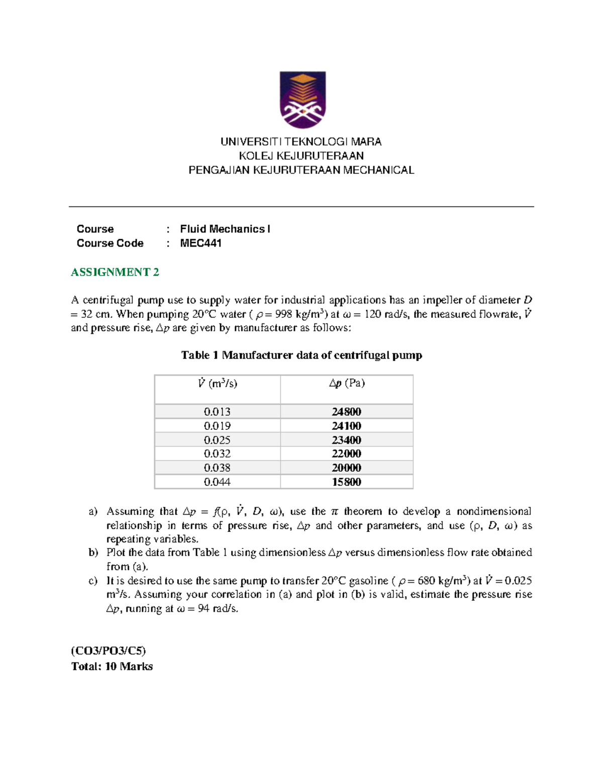 Assignment 2 JUNE2022 - UNIVERSITI TEKNOLOGI MARA KOLEJ KEJURUTERAAN ...