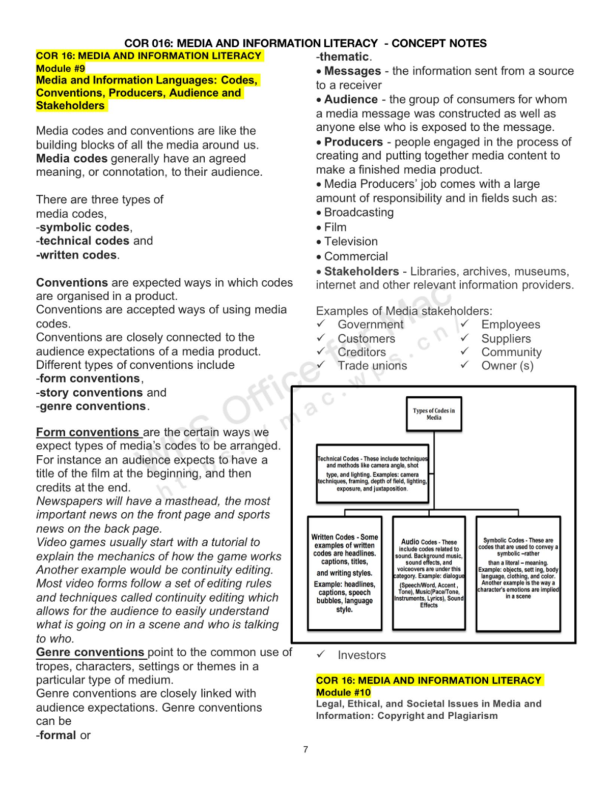 MIL MODULE NUMBER 16 - COR 016: MEDIA AND INFORMATION LITERACY CONCEPT ...