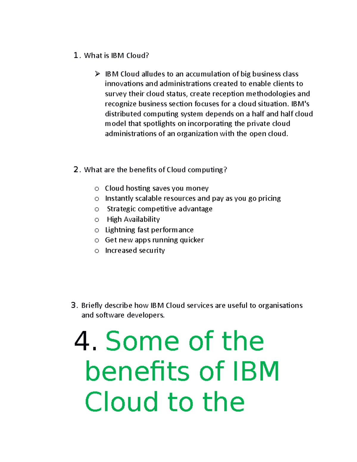 Lab3 - lab - 1 is IBM Cloud? IBM Cloud alludes to an accumulation of ...