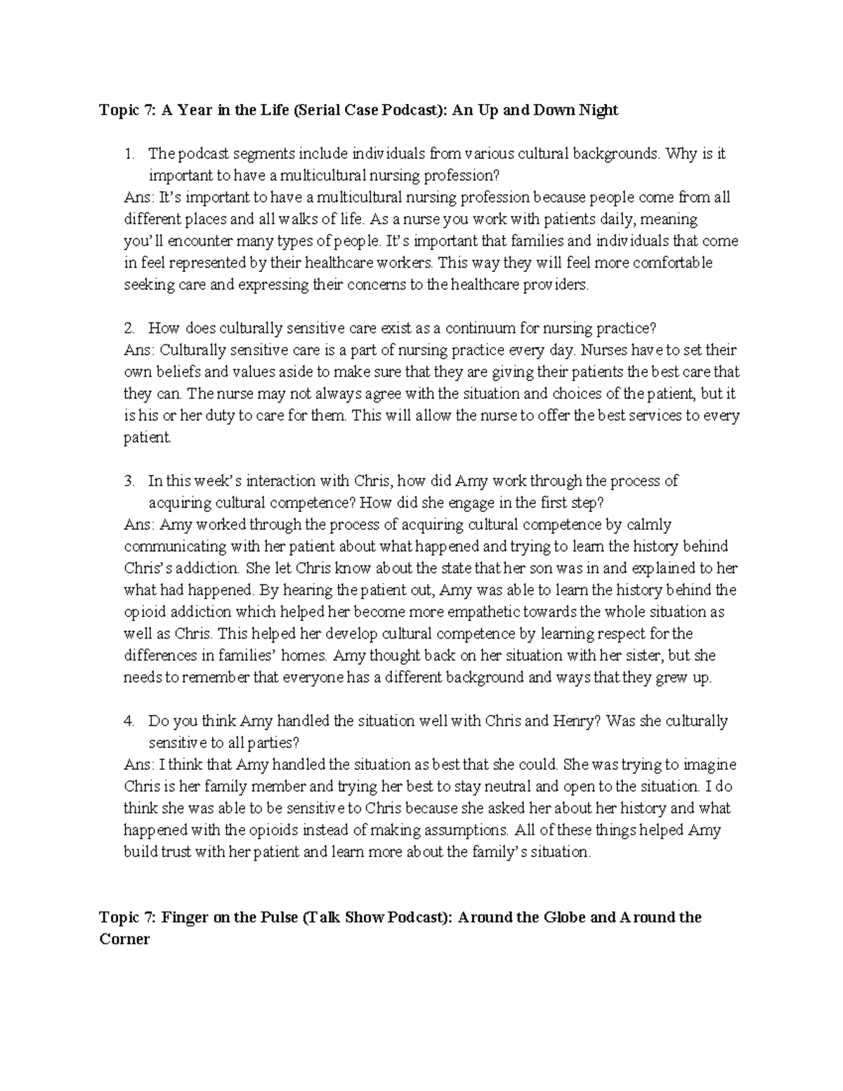 Podcast 7 Homework - Topic 7: A Year in the Life (Serial Case Podcast ...