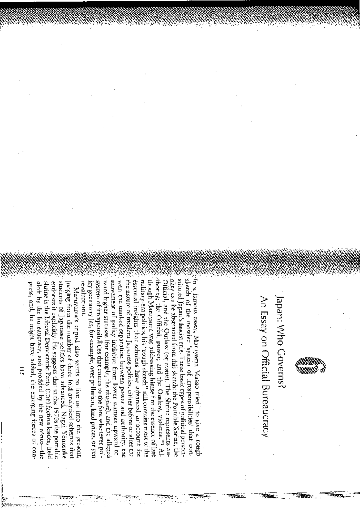 Johnson Japan Who Governs - Social Issues In Contemporary Japan - Studocu