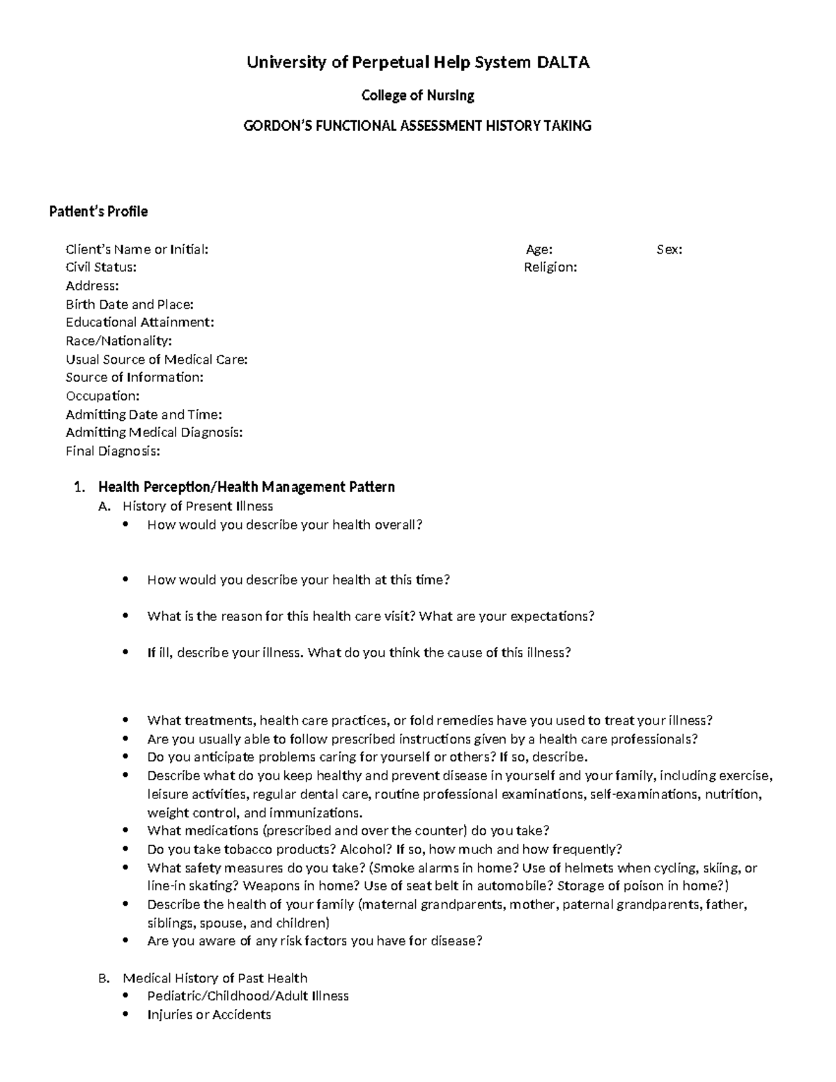 Gordon - Nahja - University of Perpetual Help System DALTA College of ...