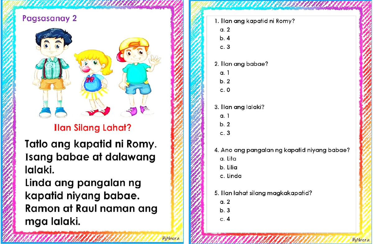 Kuwento sa filipino at Tanong - BSED Major in English - Studocu