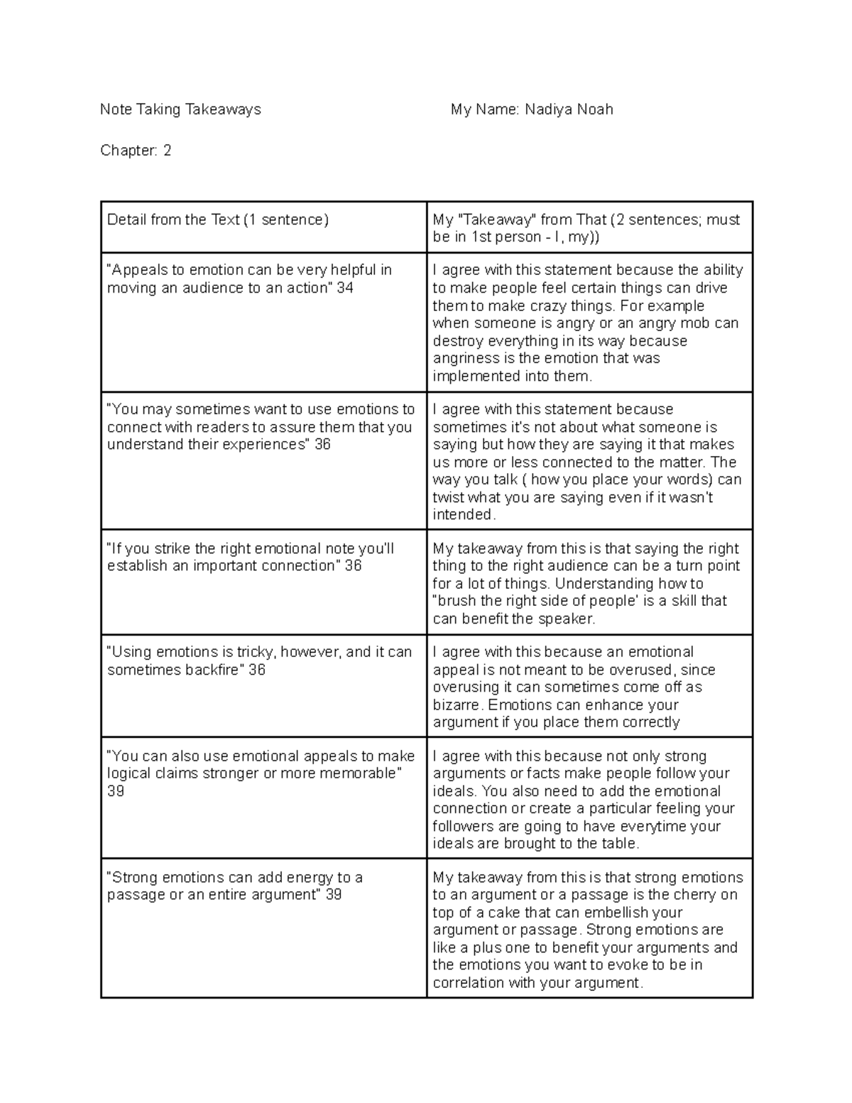 Note Taking Takeaways - For example when someone is angry or an angry ...