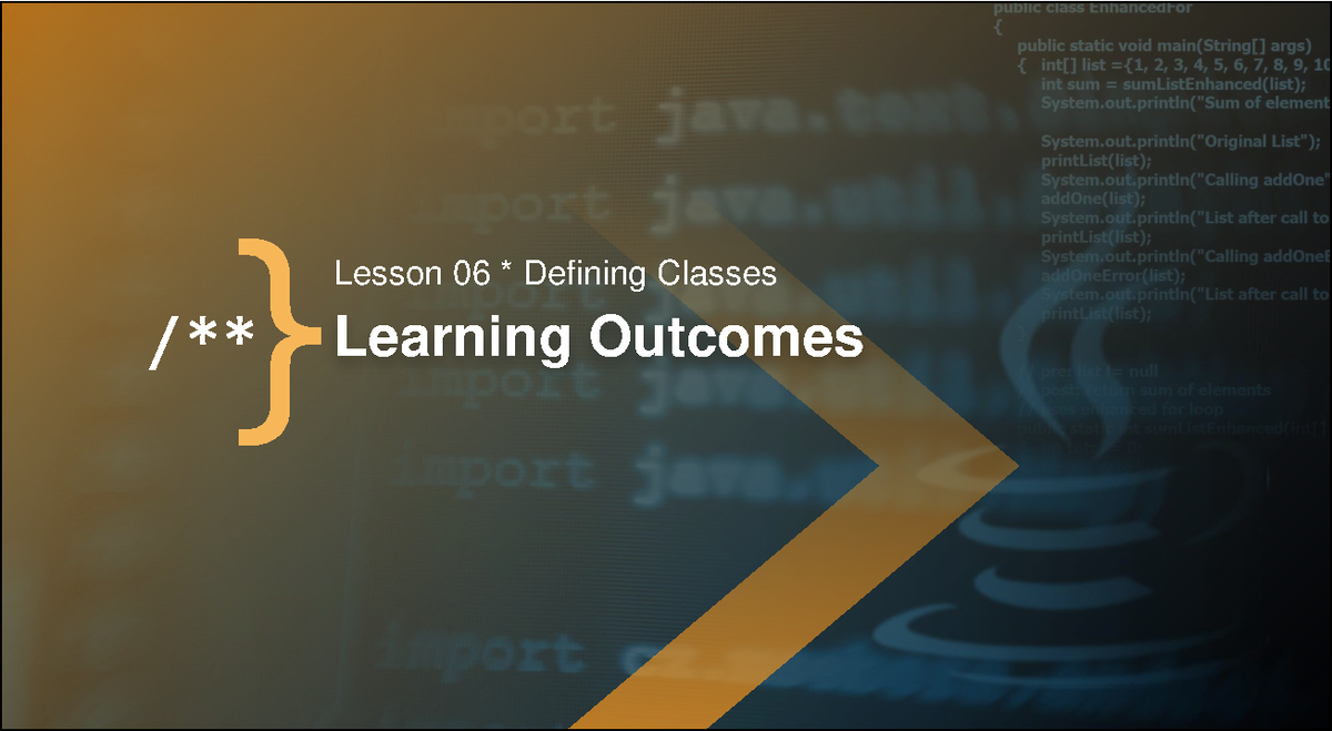 COMP248 L6 Handout - Lesson Title > Section Title > Component Title Learning Outcomes Lesson ...