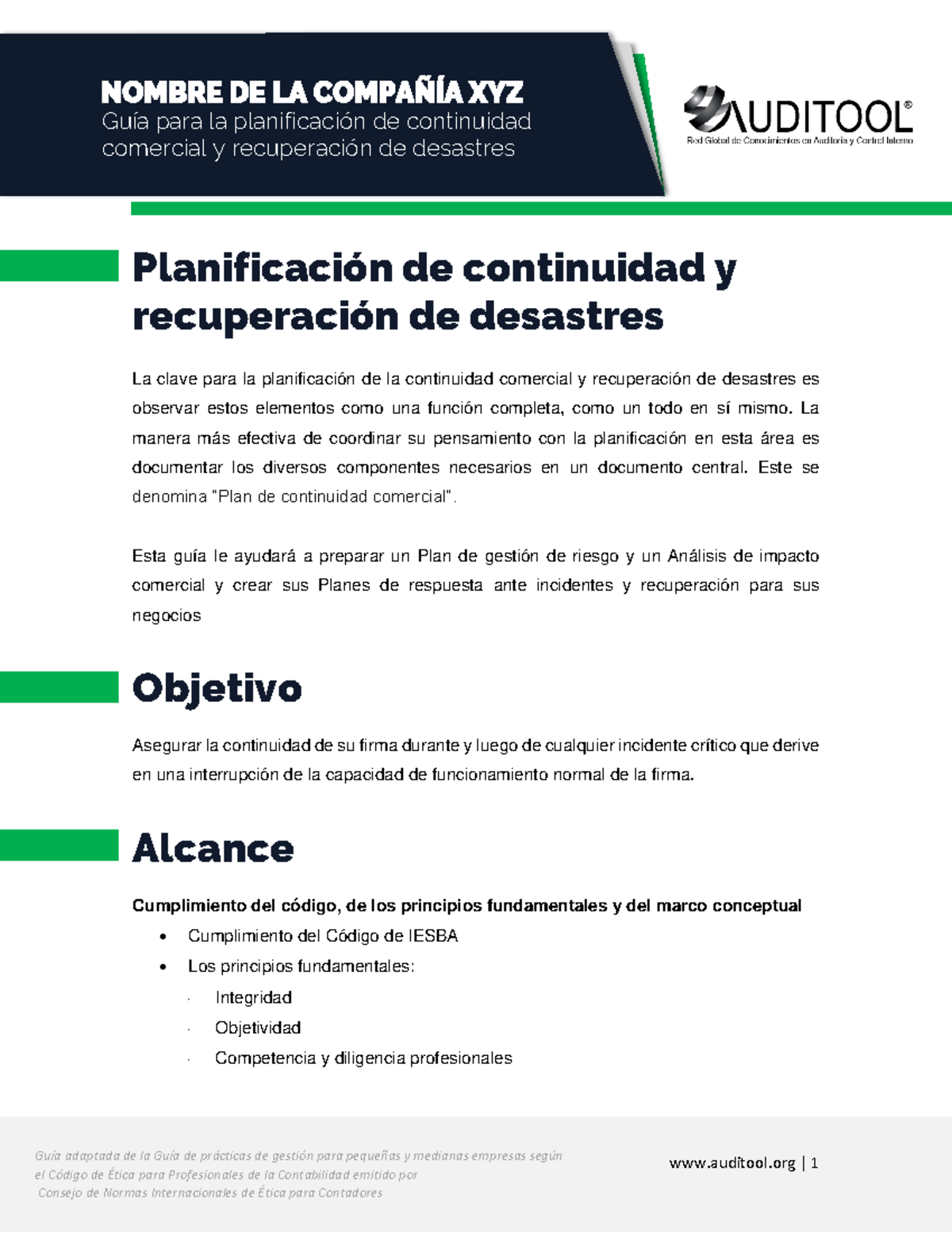 AA-12 Guía para la planificación de continuidad comercial y ...