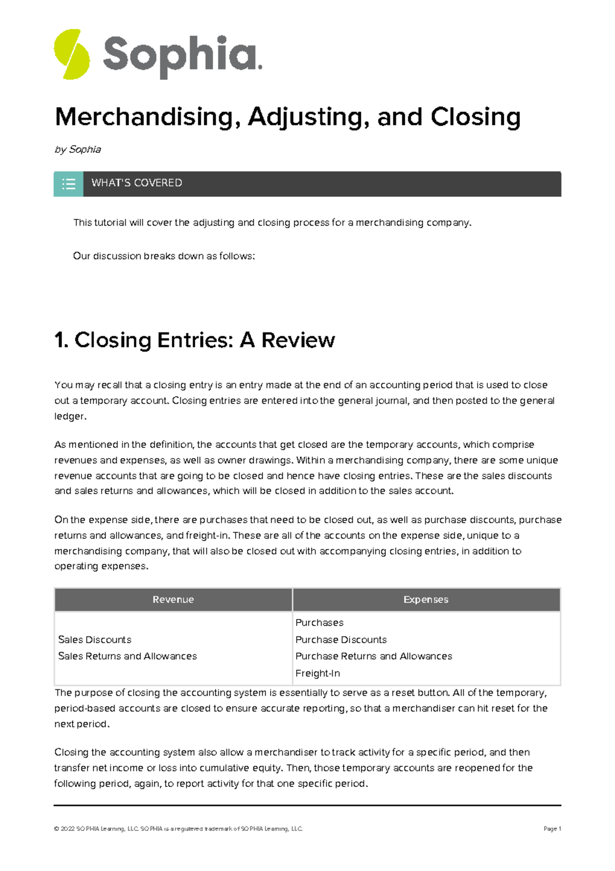 Merchandising Adjusting and Closing Process Tutorial - Studocu