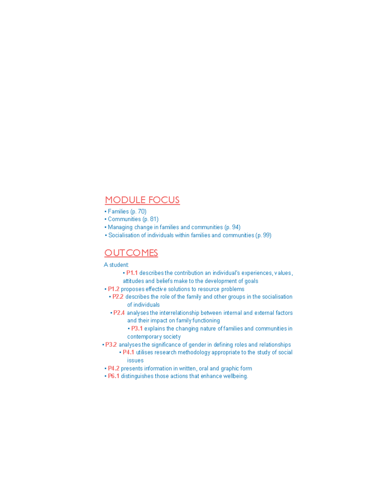 Cofam - Chapter 3 Families and communities - PRELIMINARY CORE: FAMILIES ...