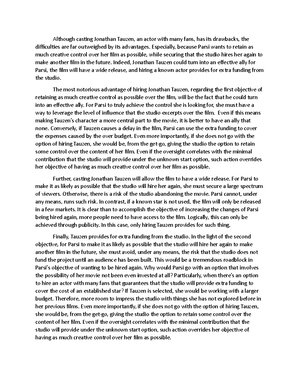 Writing sample 5 - LSAT practice - Although selecting Woodville Press ...